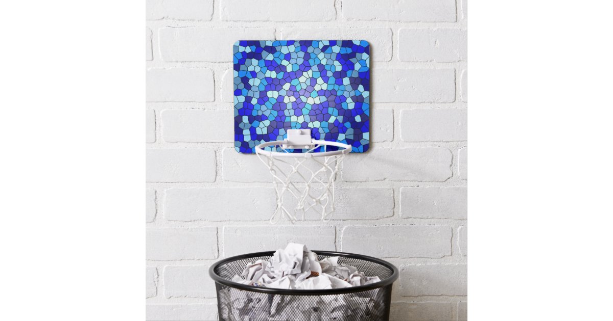 Shades of Blue Stained Glass by Shirley Taylor Mini Basketball Hoop ...