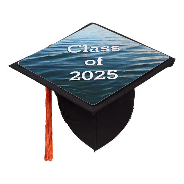 Shades of Blue Water Abstract Nature Photography Graduation Cap Topper ...