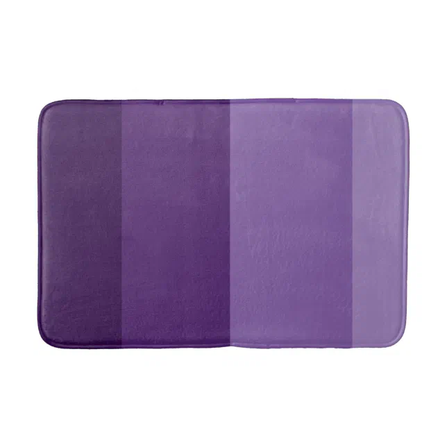 Shades of Dark and Light Purple Stripes Bath Mat | Zazzle
