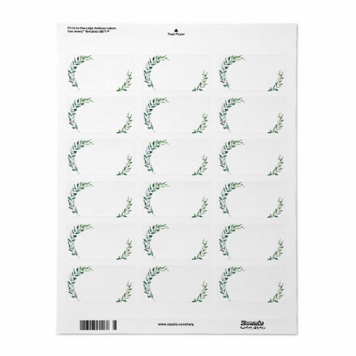 Shades of Green - Wedding Address Label | Zazzle