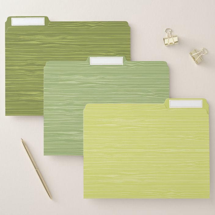 Shades of Green Woodgrain Pattern File Folder | Zazzle.com