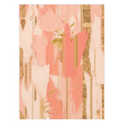 Shades of peach and gold strokes tablecloth | Zazzle