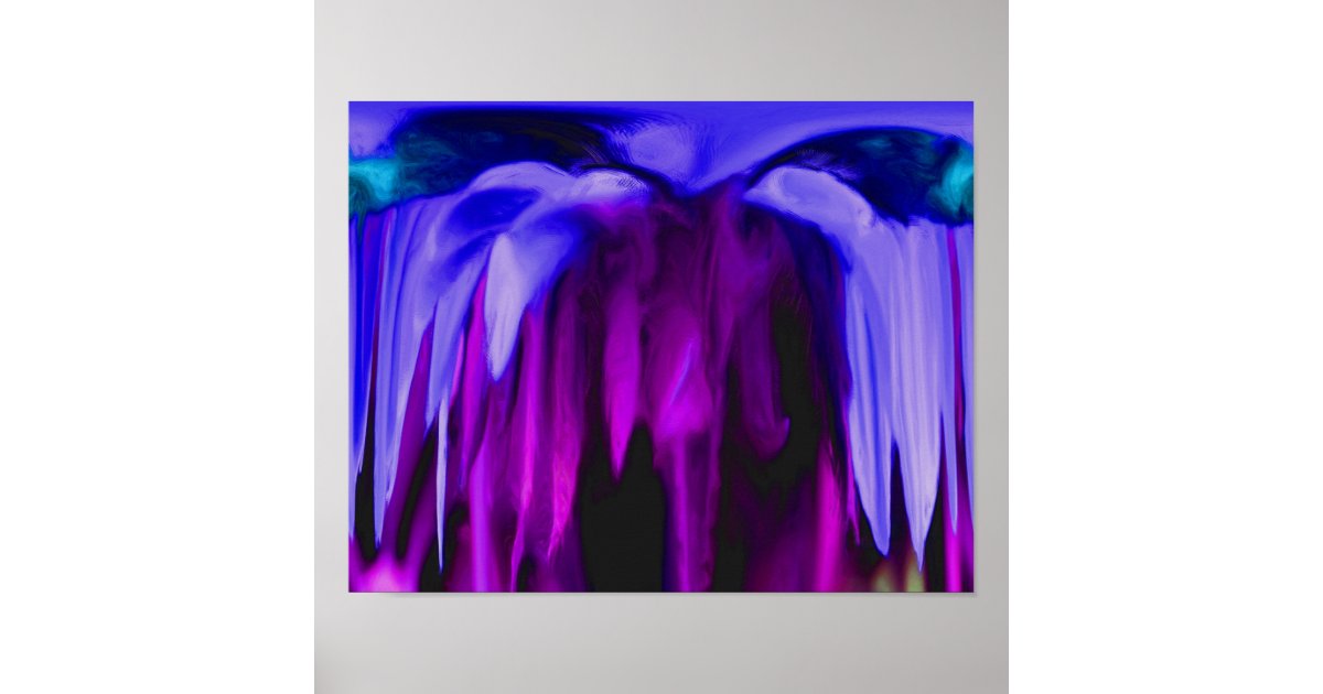 Shades Of Purple Abstract Art Poster | Zazzle