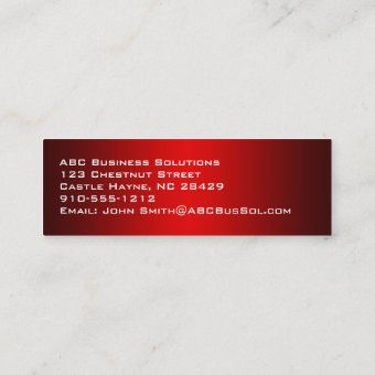 Shades of Red Professional Slim Business Cards | Zazzle