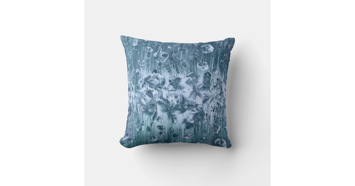 Shades of Steel Blue Throw Pillow | Zazzle