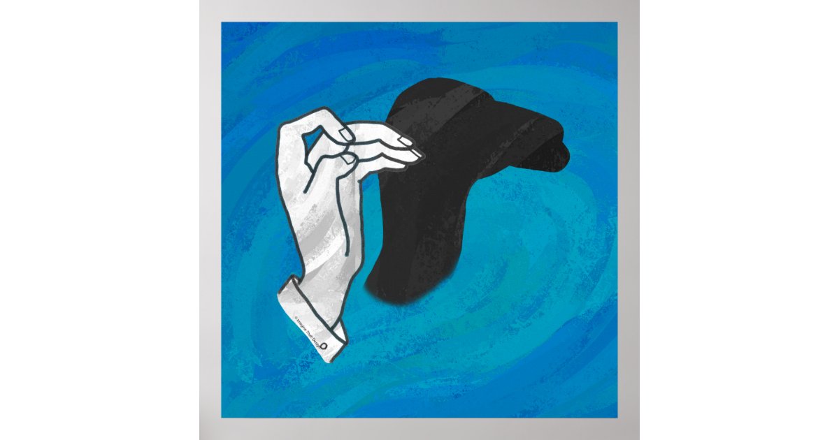Shadow Camel On Blue Poster | Zazzle