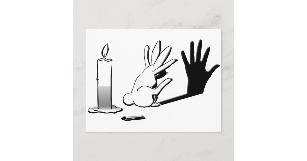 Shadow Rabbit by LightIllusions.com Postcard | Zazzle