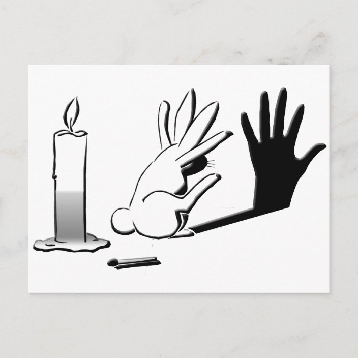 Shadow Rabbit by LightIllusions.com Postcard | Zazzle.com