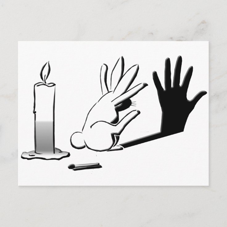 Shadow Rabbit by LightIllusions.com Postcard | Zazzle