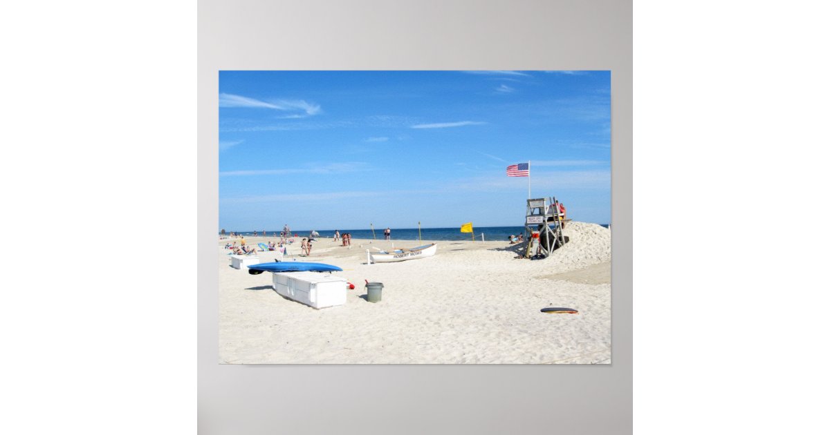 Shadows on the Beach Poster | Zazzle