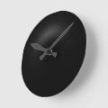 Shady Black - Create Your Own Round Clock | Zazzle