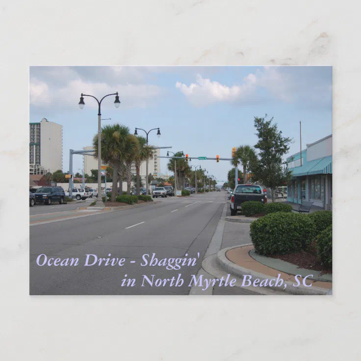 Shaggin on Ocean Drive Postcard | Zazzle