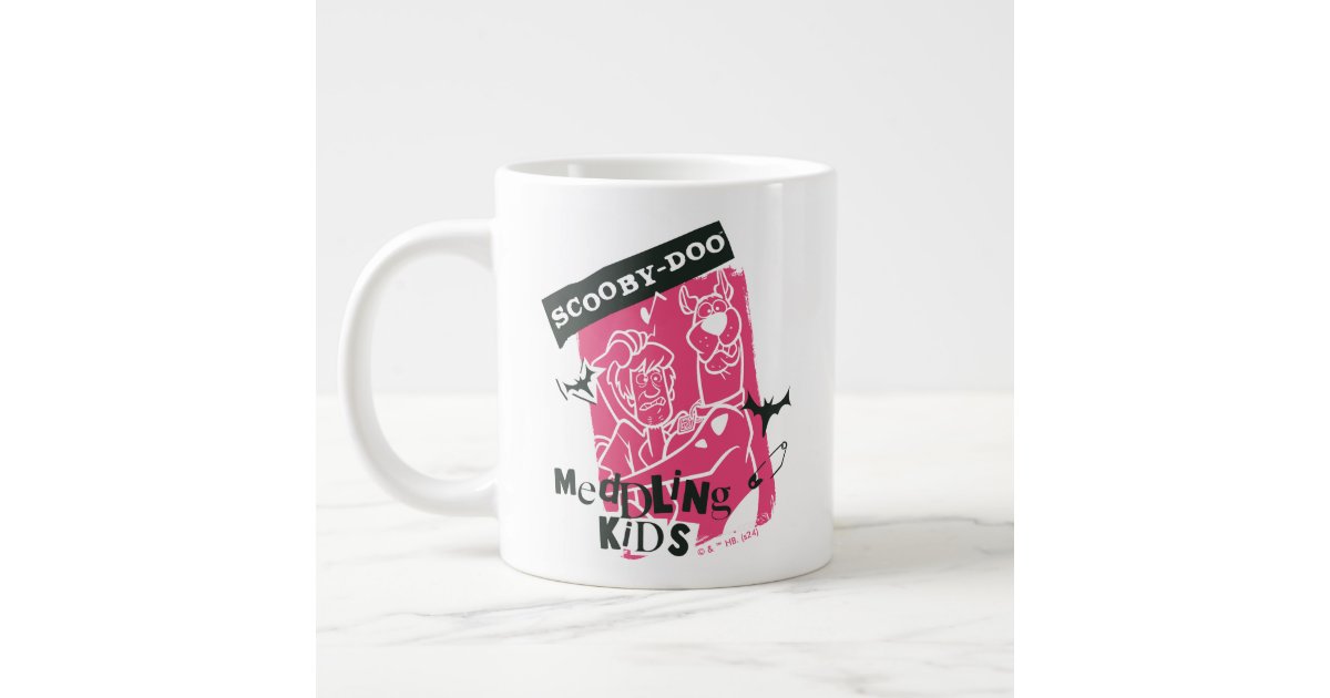 Shaggy and Scooby-Doo Meddling Kids Punk Outline Giant Coffee Mug | Zazzle