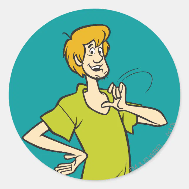 Shaggy Gesturing Classic Round Sticker | Zazzle