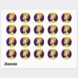 Shaggy Smiling Classic Round Sticker | Zazzle