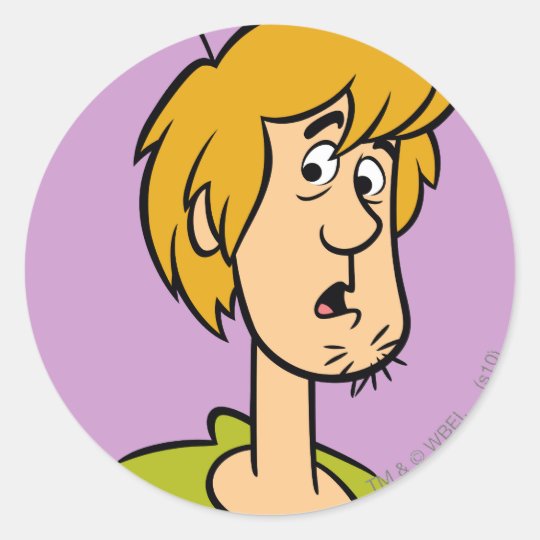 Shaggy Surprised Classic Round Sticker | Zazzle.com