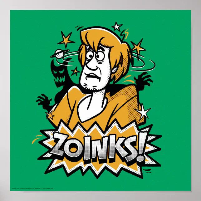 Shaggy "Zoinks!" Halftone Graphic Poster | Zazzle
