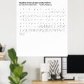 Shailene Font Glyphs Contact Sheet Poster | Zazzle