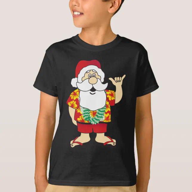 Shaka Santa T-Shirt | Zazzle