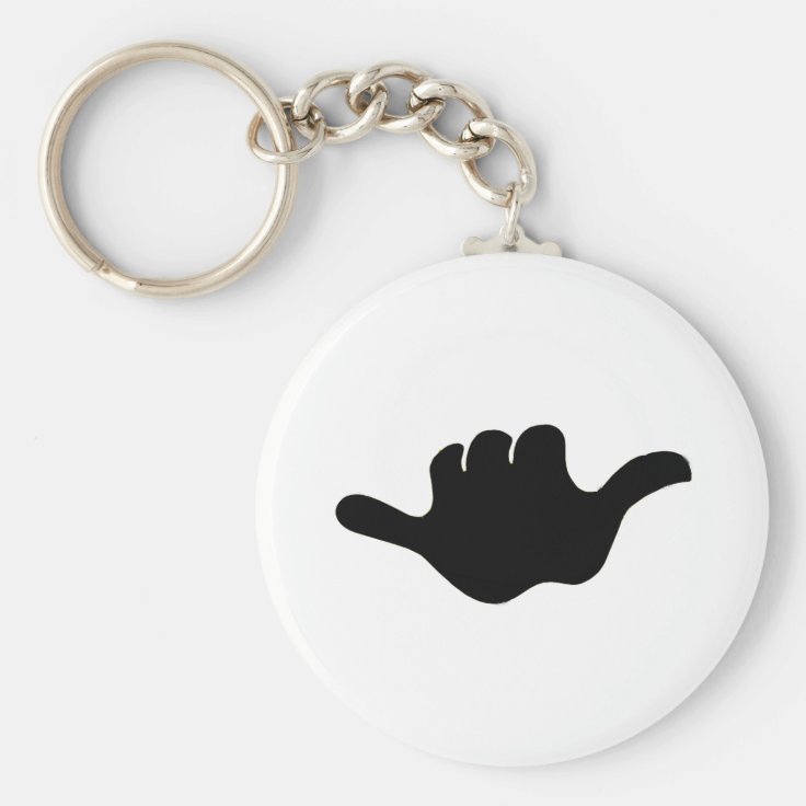 Shaka Sign Keychain | Zazzle