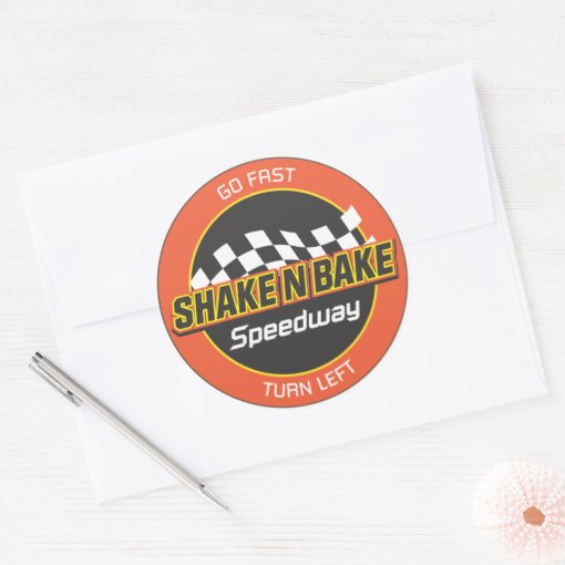 Shake n Bake Speedway Decal (revised) Classic Round Sticker | Zazzle