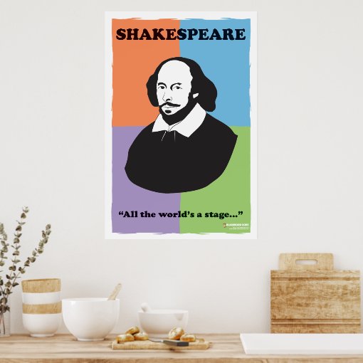 Shakespeare 24" x 36" Colorful Classroom Poster | Zazzle