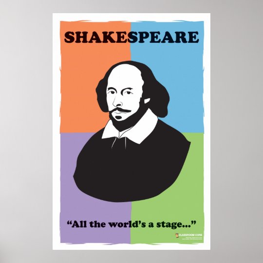 Shakespeare 24" x 36" Colorful Classroom Poster | Zazzle.com