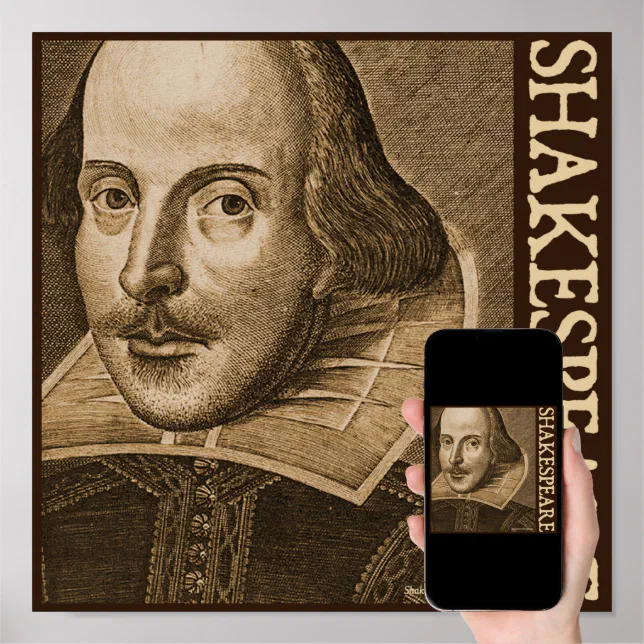 Shakespeare Droeshout Engravings Poster | Zazzle