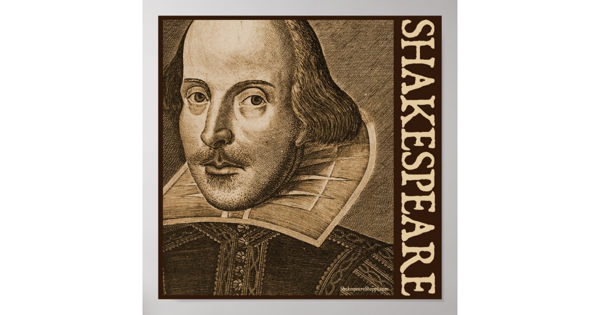 Shakespeare Droeshout Engravings Poster | Zazzle