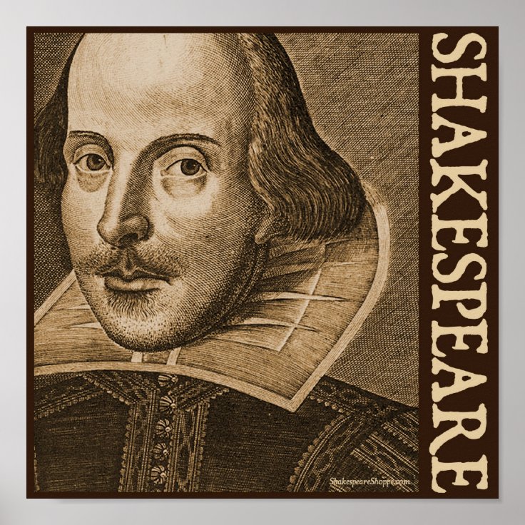 Shakespeare Droeshout Engravings Poster | Zazzle