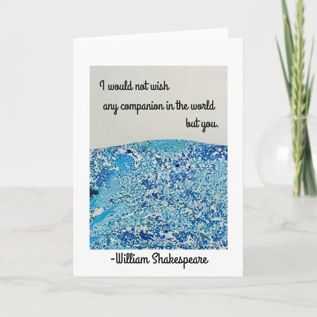 Shakespeare Friendship Card | Zazzle