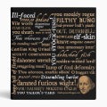 Shakespeare Insults Collection 3 Ring Binder | Zazzle