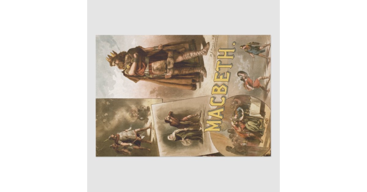 Shakespeare Macbeth Decoupage Tissue Paper | Zazzle