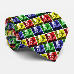 Shakespeare Pop Art Tie | Zazzle