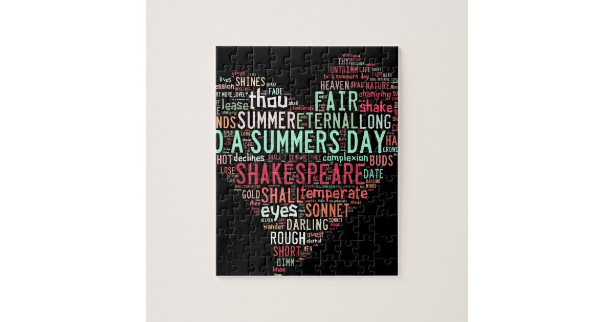 Shakespeare Sonnet Jigsaw Puzzle | Zazzle