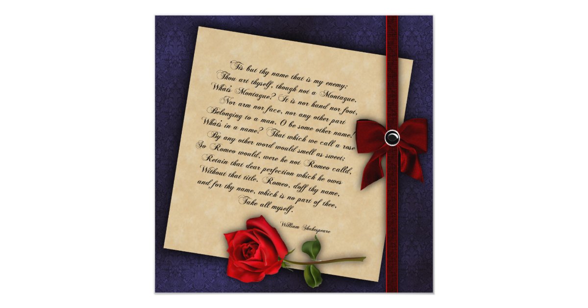 Shakespearean Rose Gothic Wedding Invitation | Zazzle.com