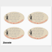 Shall Not Be Infringed Oval Sticker | Zazzle