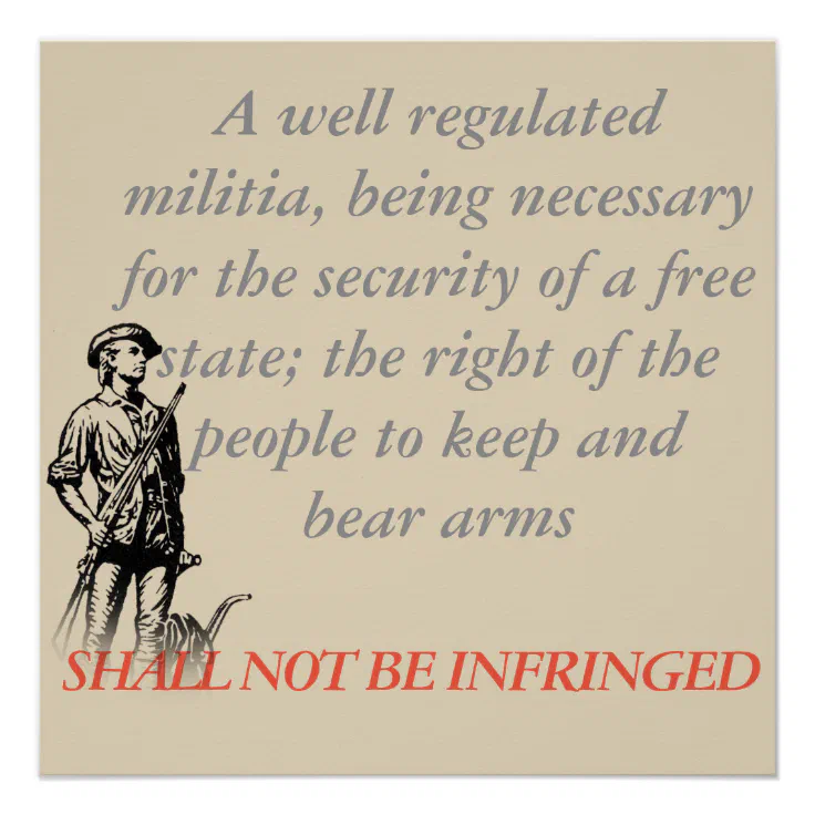 Shall Not Be Infringed Poster | Zazzle