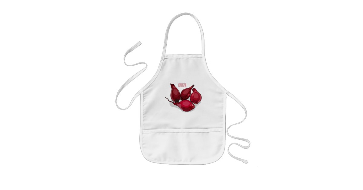 Shallot cartoon illustration kids' apron | Zazzle