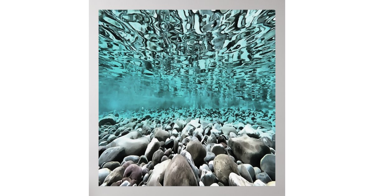 Shallow Waters Artistic Aegean Art Poster | Zazzle