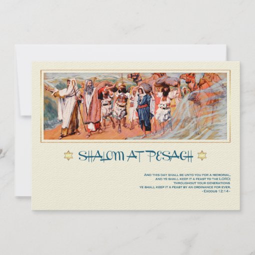 Shalom at Pesach. Fine Art Passover Greeting Card | Zazzle