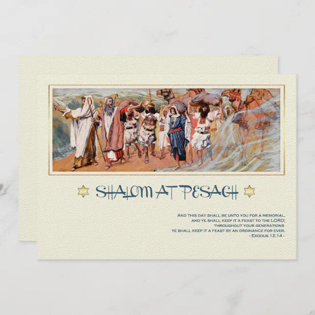 Shalom at Pesach. Fine Art Passover Greeting Card | Zazzle