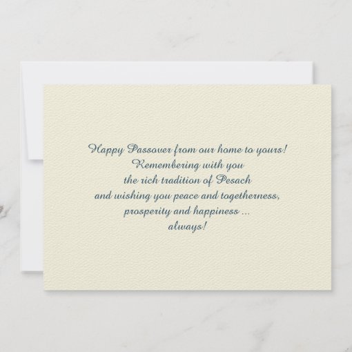 Shalom at Pesach. Fine Art Passover Greeting Card | Zazzle