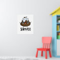 Sham-poo Funny Poop With Shampoo Bubbles Pun Poster | Zazzle