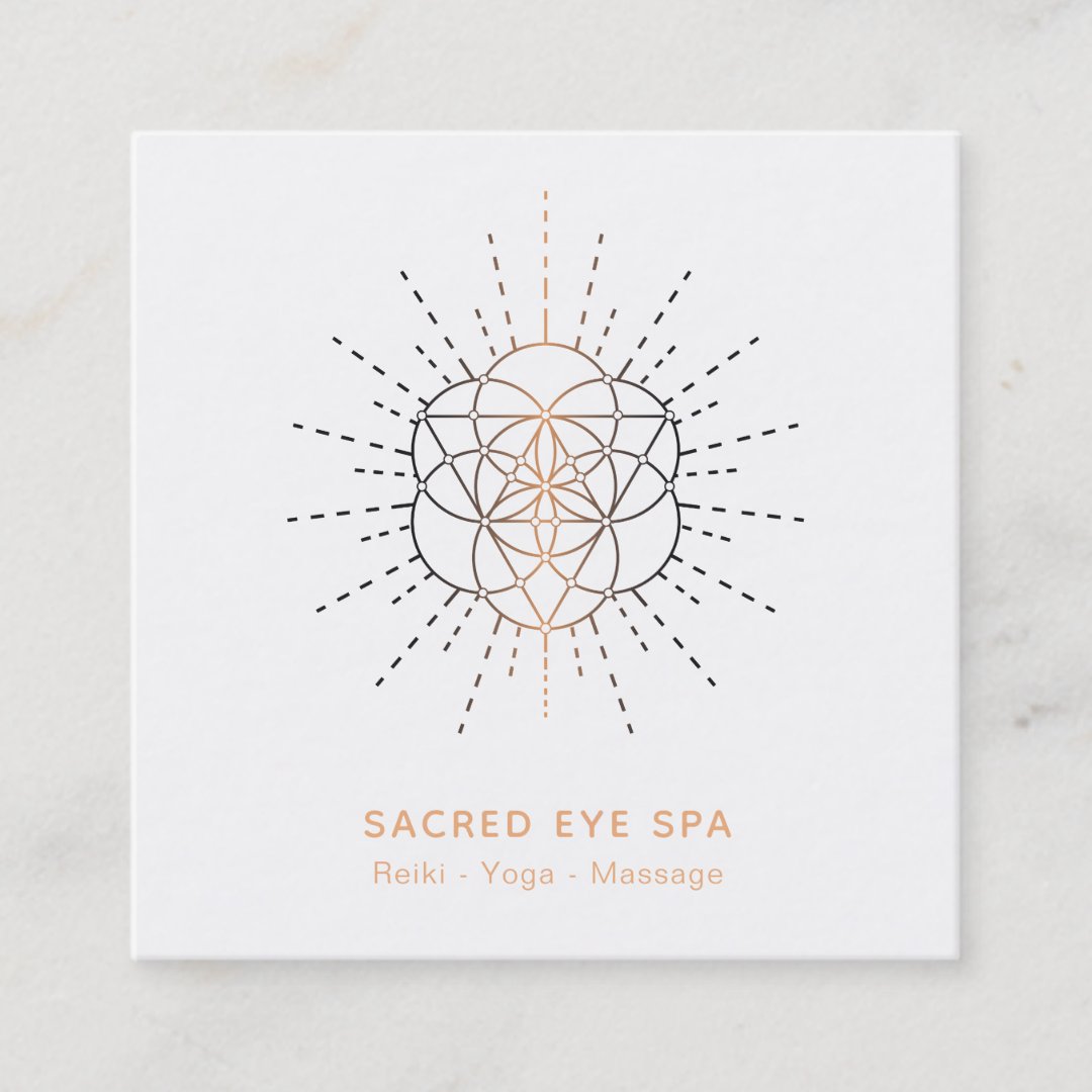 Shaman Cosmic Alchemy Sacred Geometry Square Business Card | Zazzle