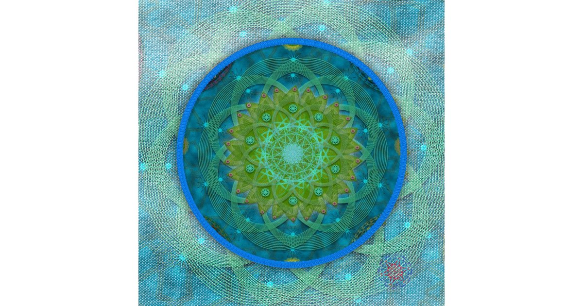 Shambala Tantric Nymphaea mandala art Patch | Zazzle
