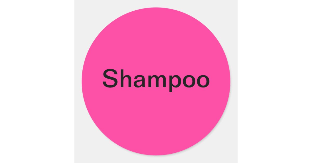Shampoo Labels/ Classic Round Sticker | Zazzle