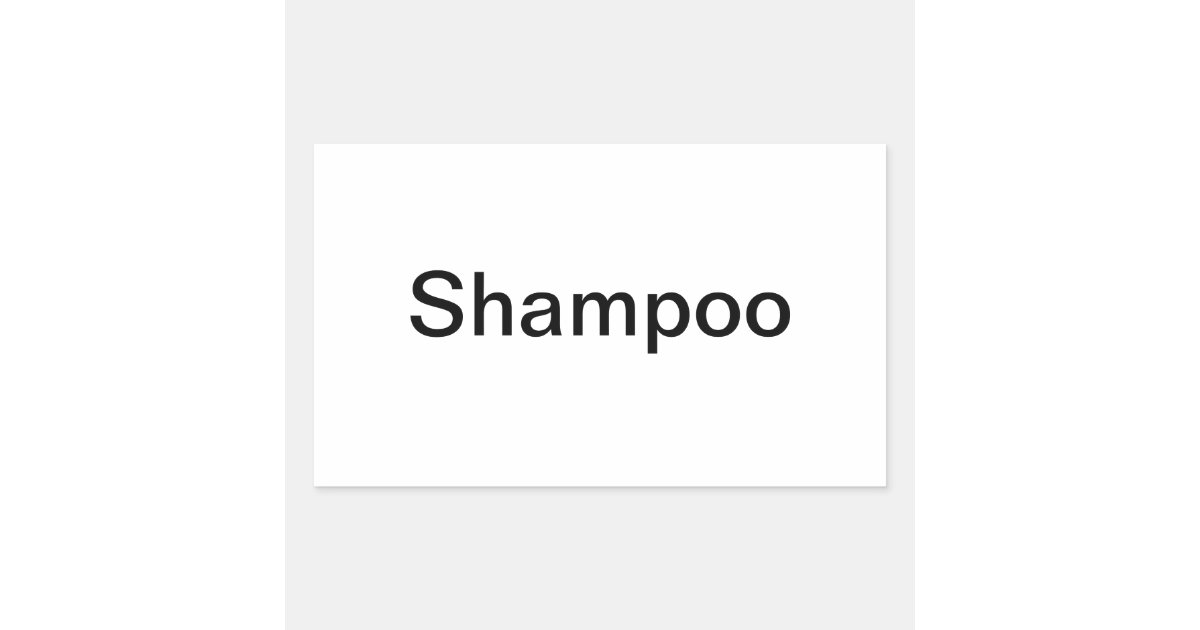 Shampoo Labels/ Rectangular Sticker | Zazzle