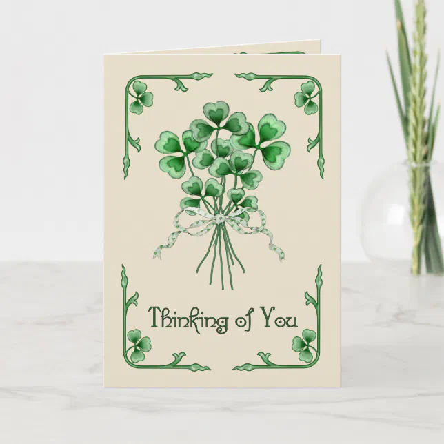 Shamrock Bouquet Card | Zazzle