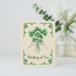 Shamrock Bouquet Postcard | Zazzle